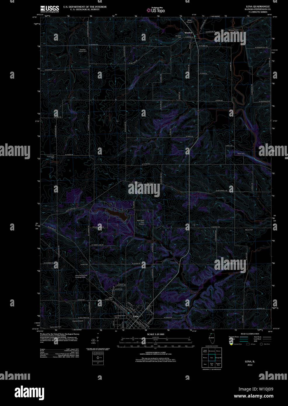 Map of lena hi-res stock photography and images - Alamy