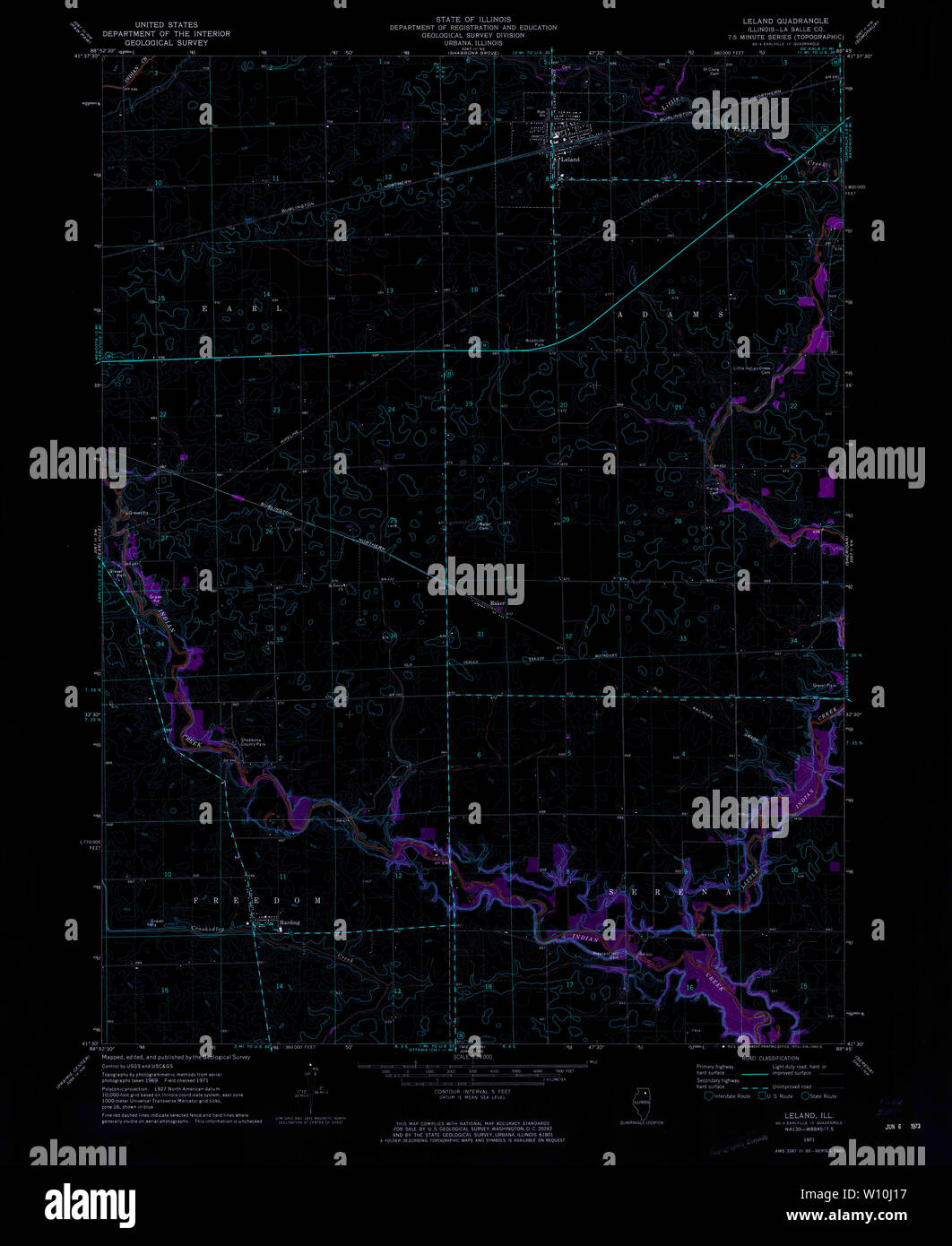Map of leland hi-res stock photography and images - Alamy