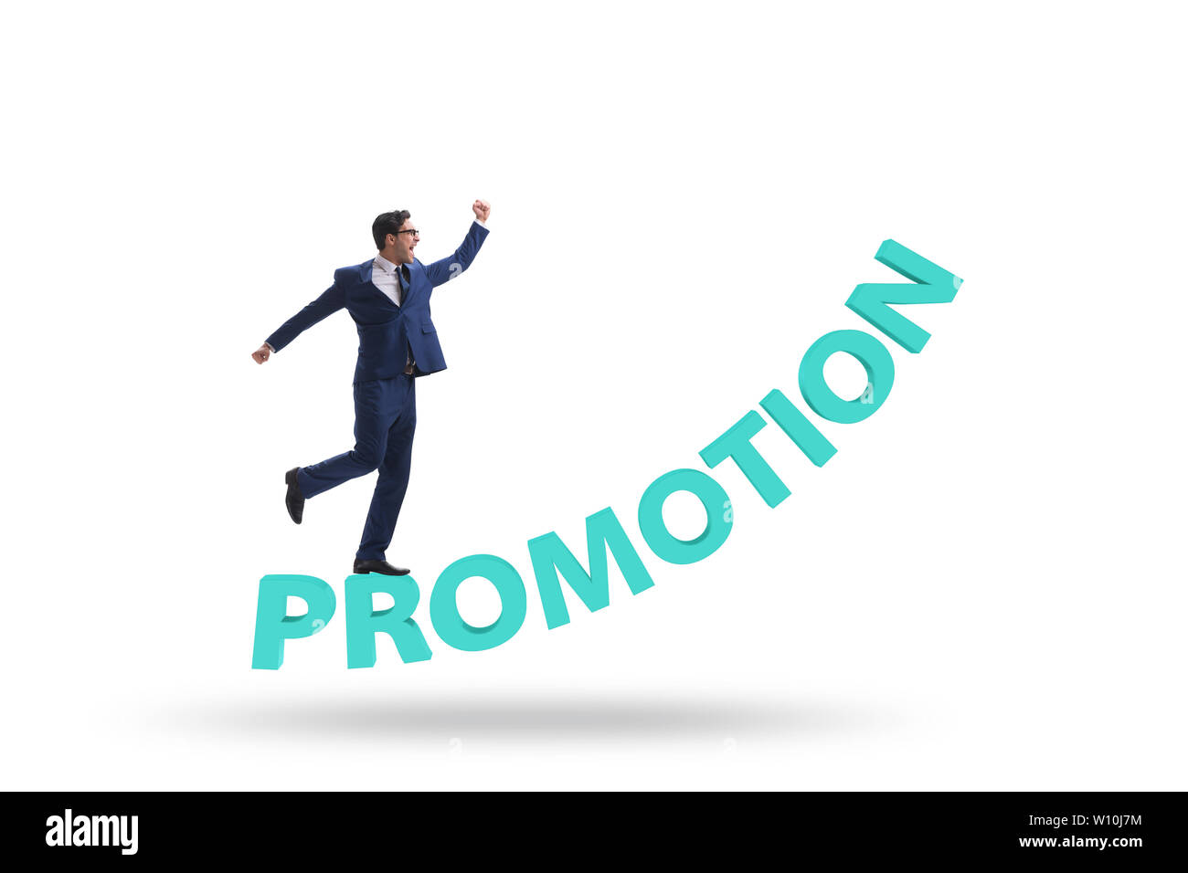 Employee in career promotion concept Stock Photo - Alamy