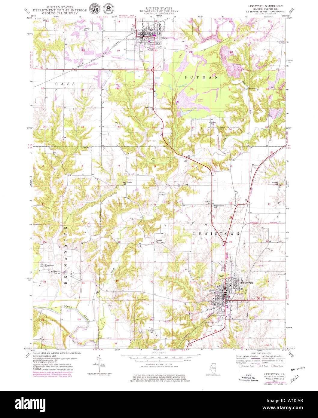 Map of lewistown hi-res stock photography and images - Alamy