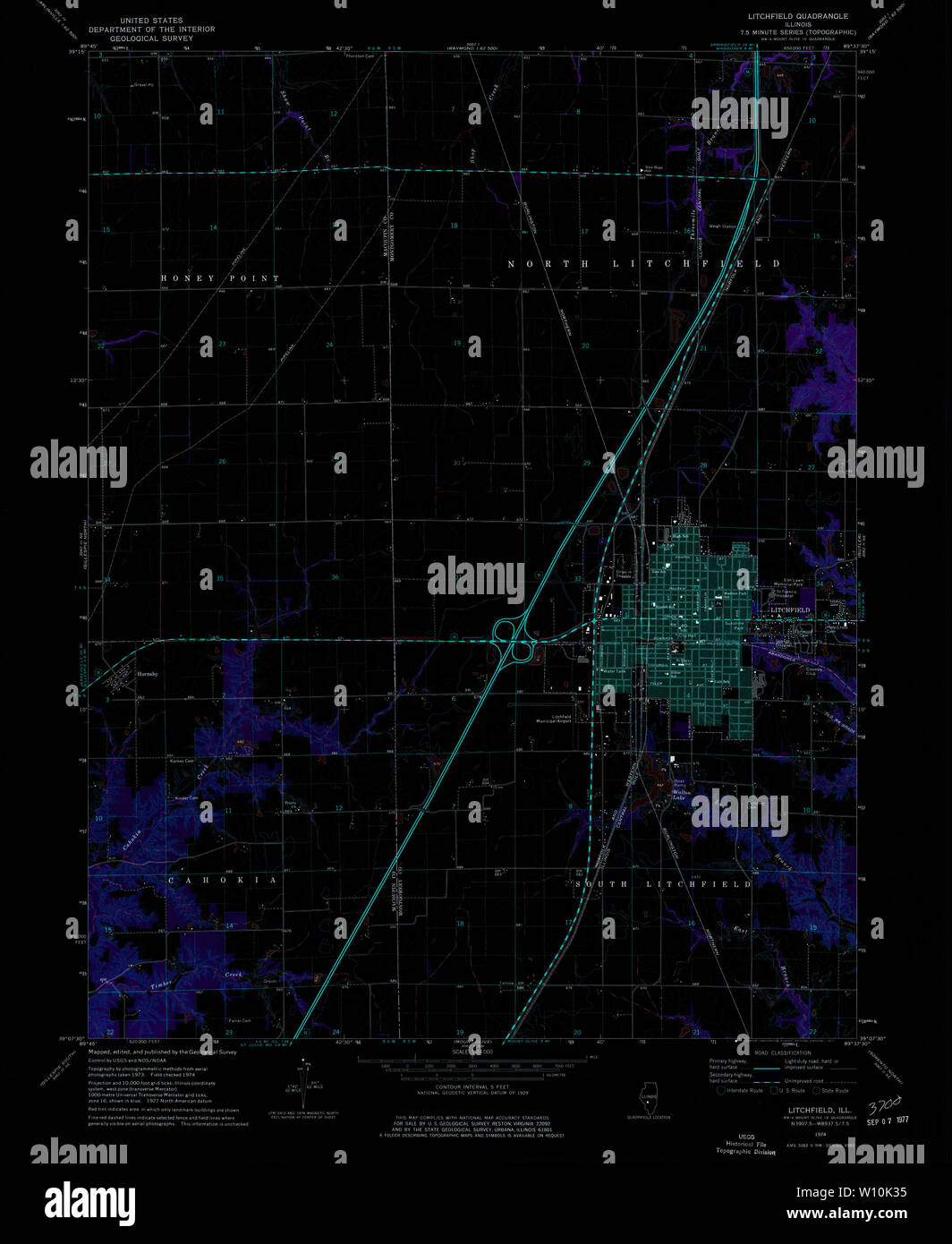Litchfield illinois map hi-res stock photography and images - Alamy