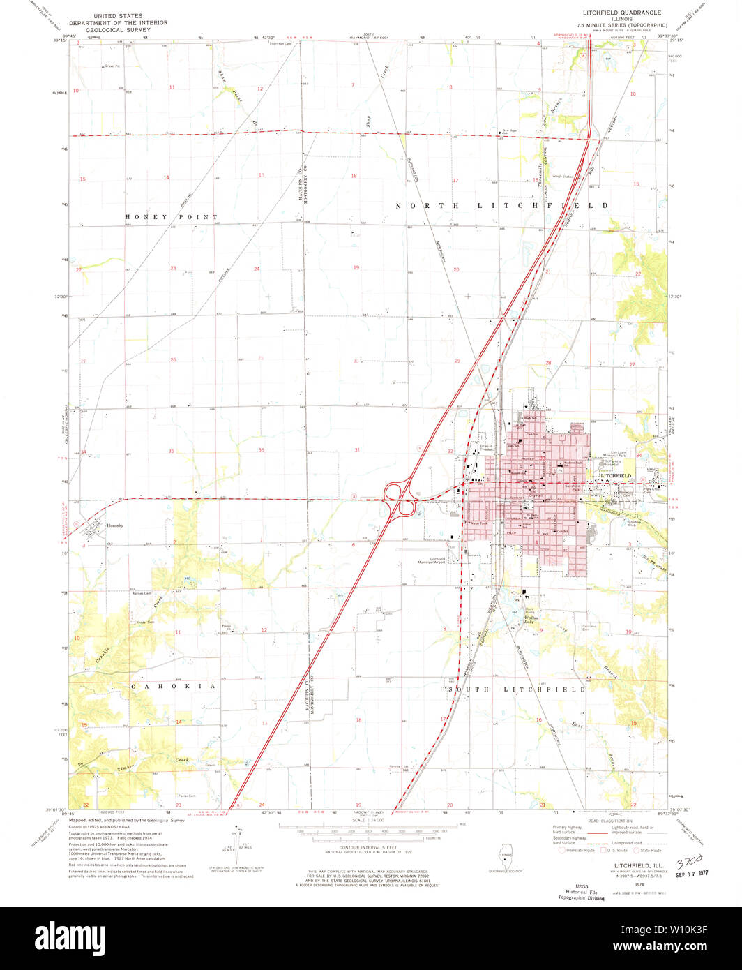Litchfield illinois map hi-res stock photography and images - Alamy