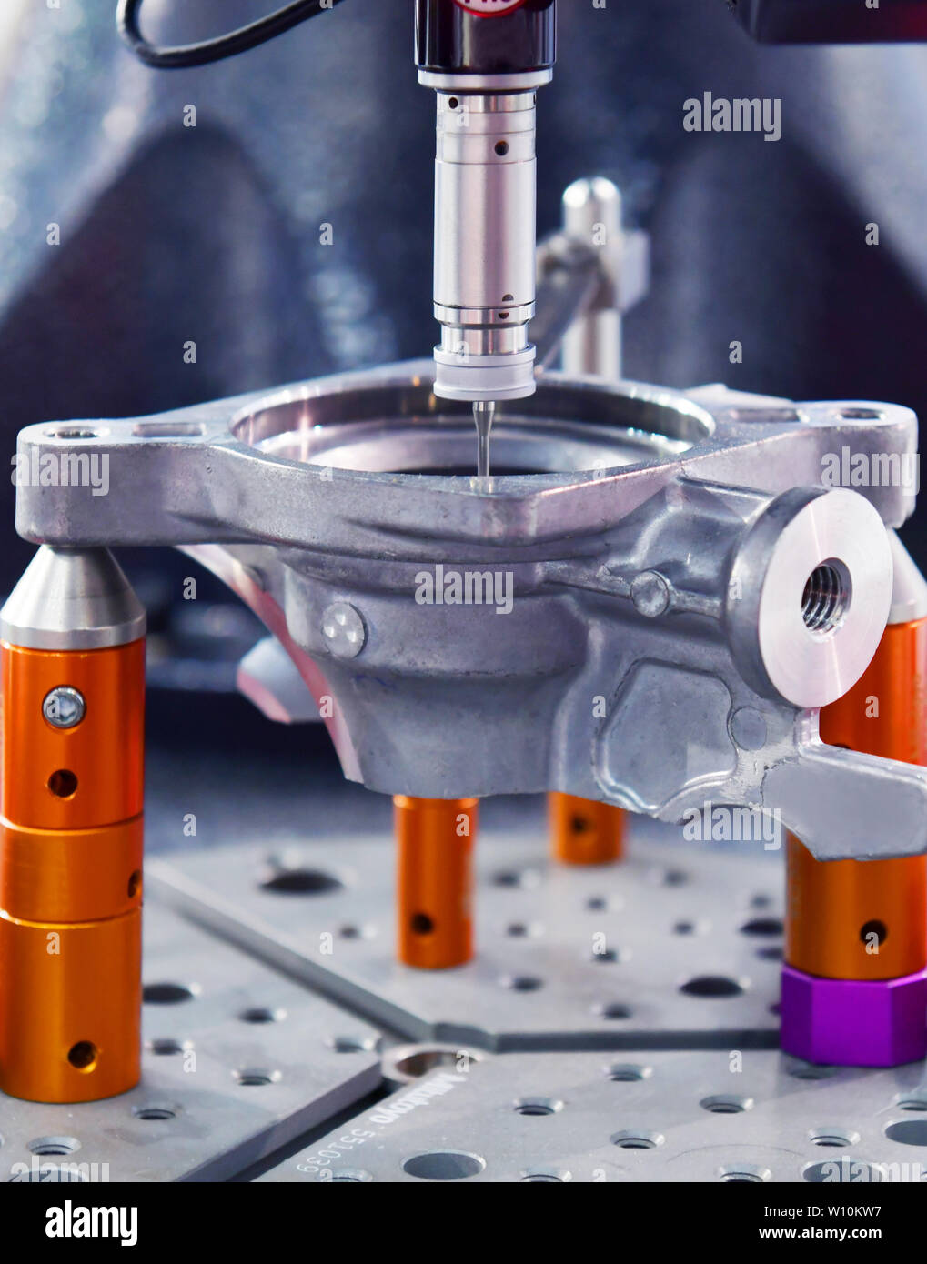 Close up automatic coordinate measurement machine (CMM) for inspection ...