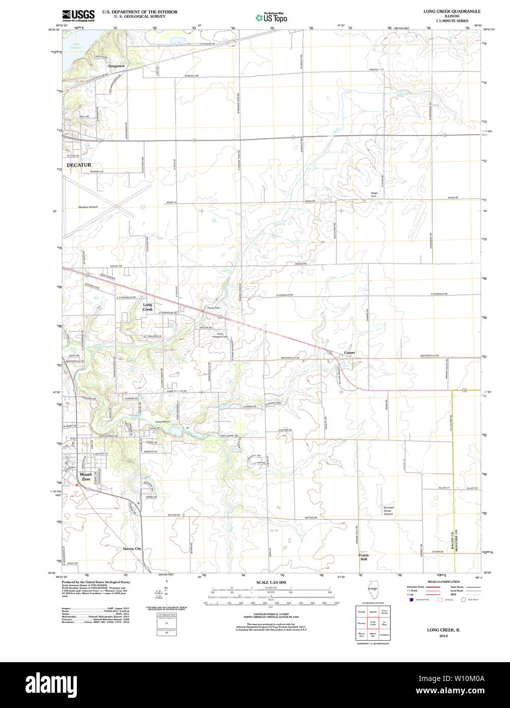 Map of long creek hi-res stock photography and images - Alamy