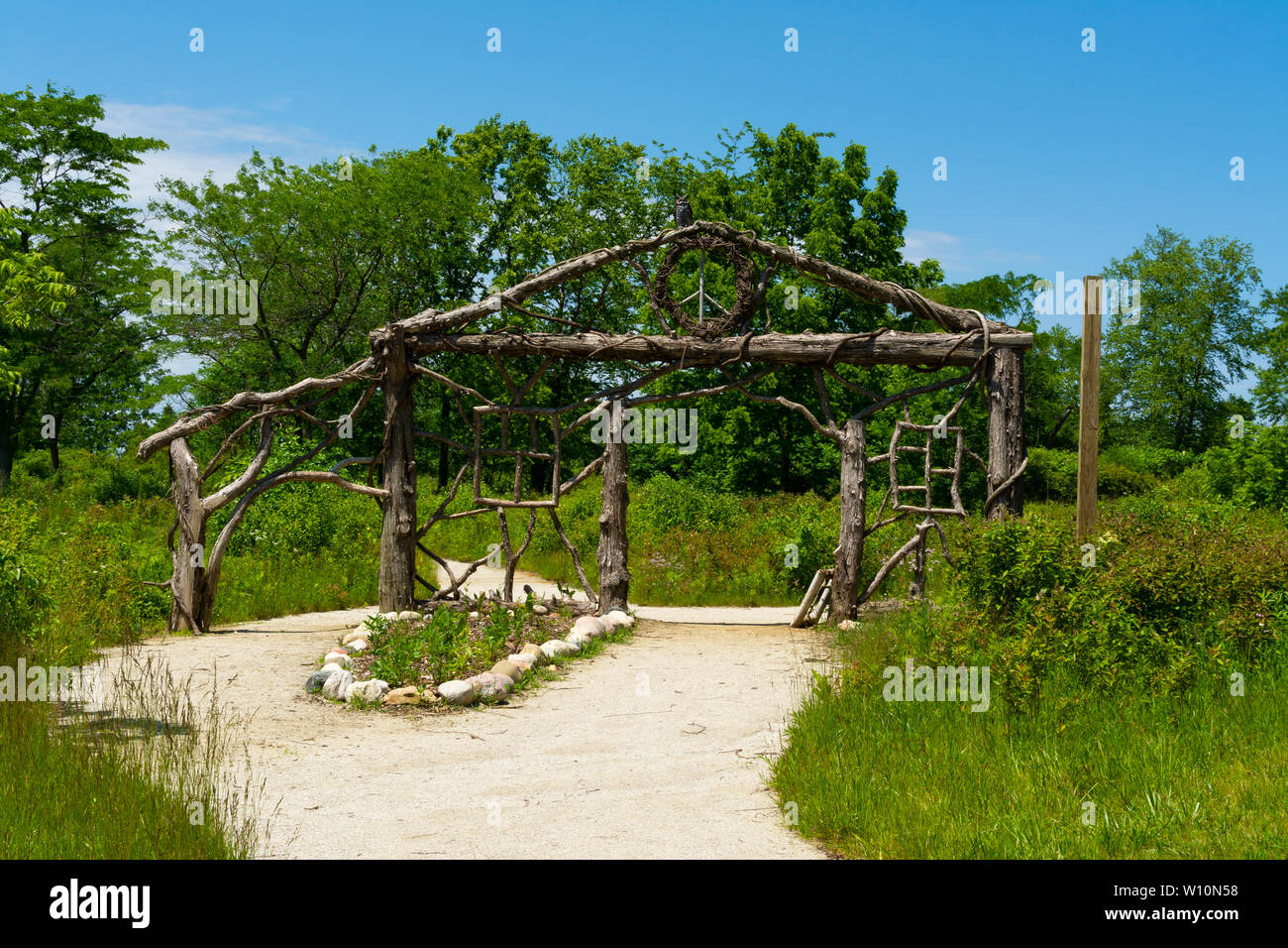Wooden structure in Richard Bong State Recreational Area. Kansasville ...