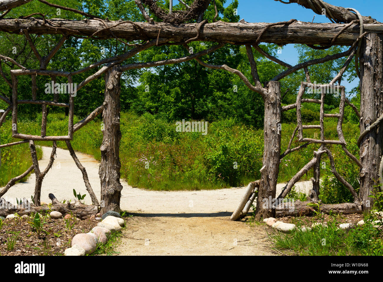Wooden structure in Richard Bong State Recreational Area. Kansasville ...