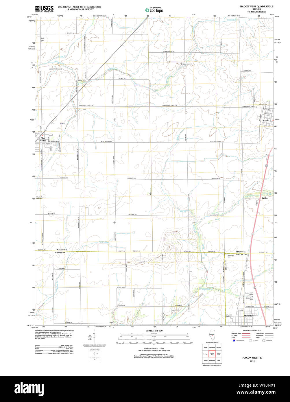 Macon map Cut Out Stock Images & Pictures - Alamy