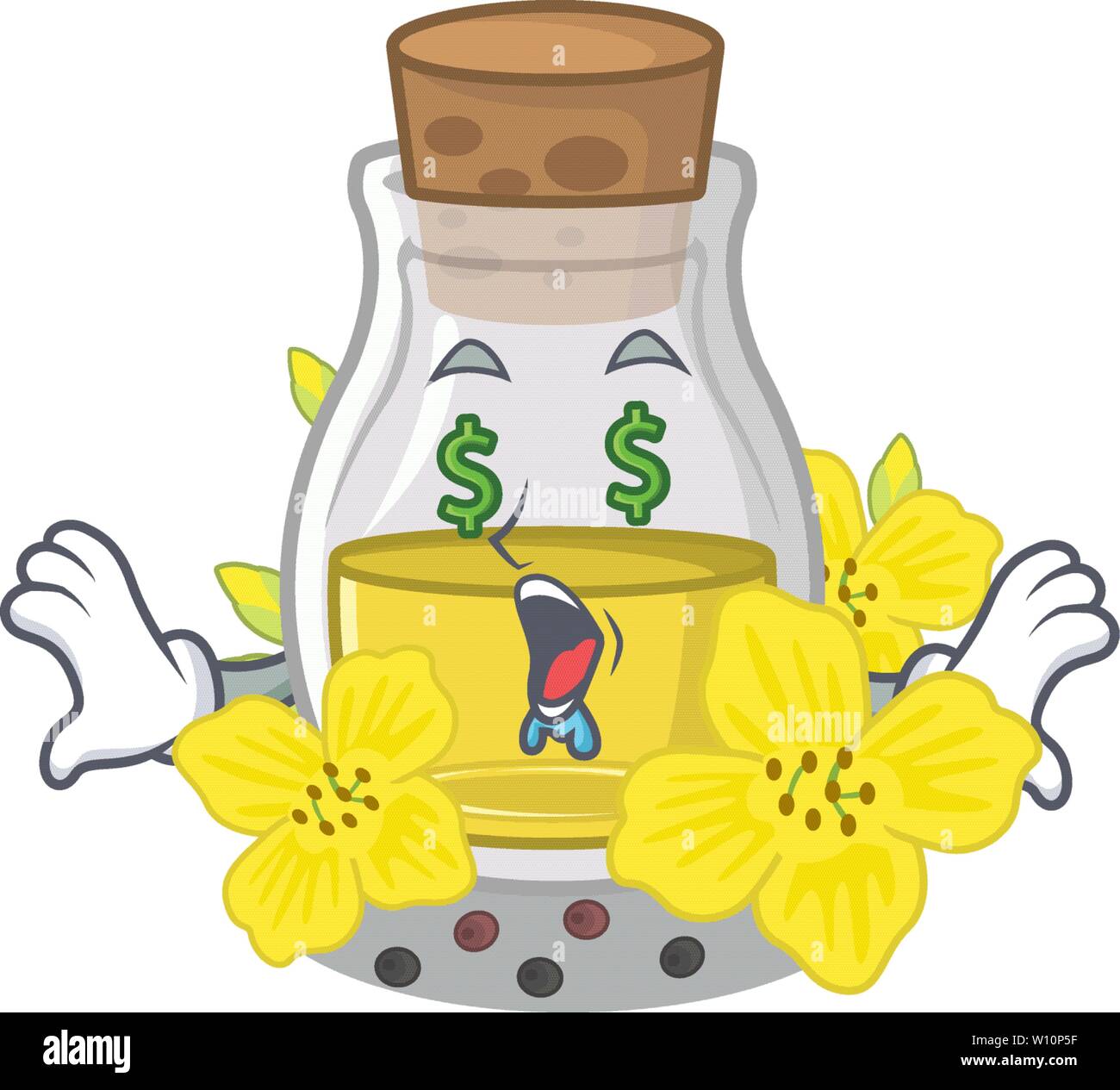 Money eye canola seed oil on a cartoon Stock Vector Image & Art - Alamy