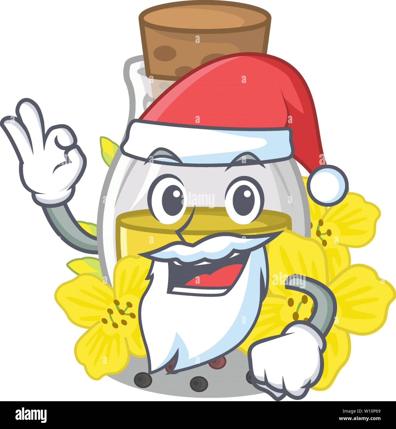 Santa canola seed oil on a cartoon Stock Vector Image & Art - Alamy