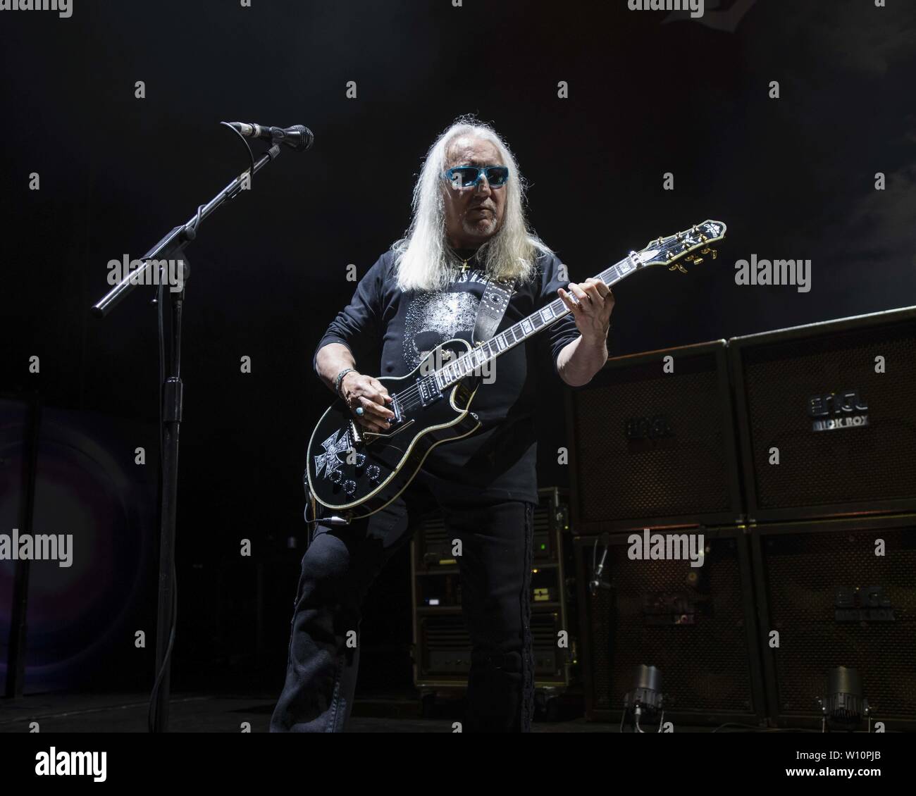 June 27, 2019 - Los Angeles, California, USA - MICK BOX of Uriah Heep ...