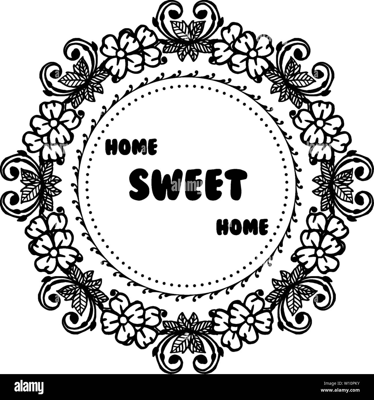 Vector illustration various greeting card with pattern wreath frame ...