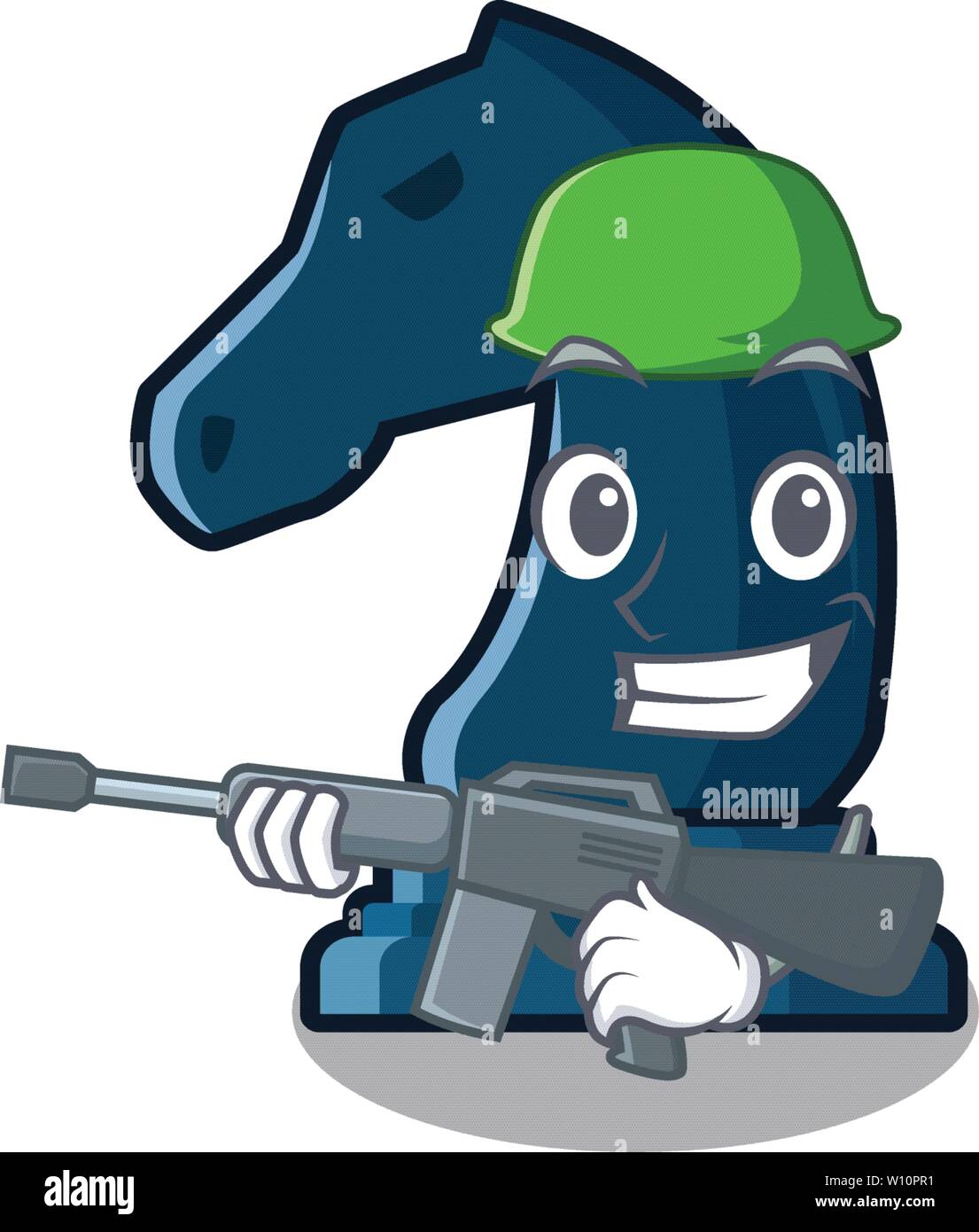 Army chess knight in the mascot shape Stock Vector Image & Art - Alamy