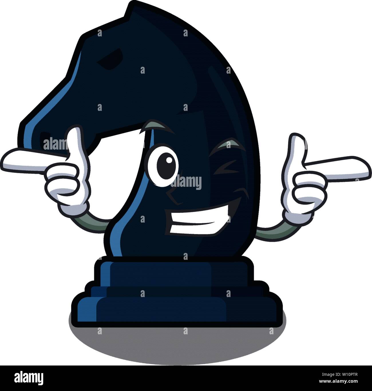 Wink chess knight next to cartoon table Stock Vector Image & Art - Alamy