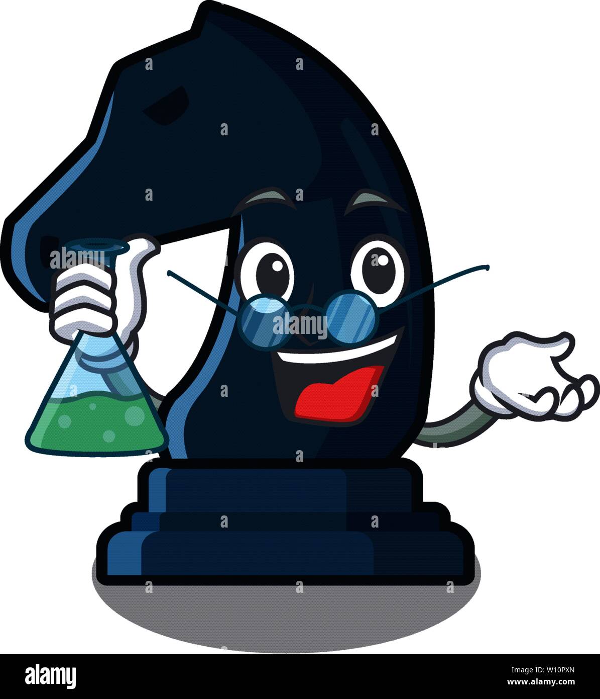 Professor chess knight next to cartoon table Stock Vector Image & Art ...