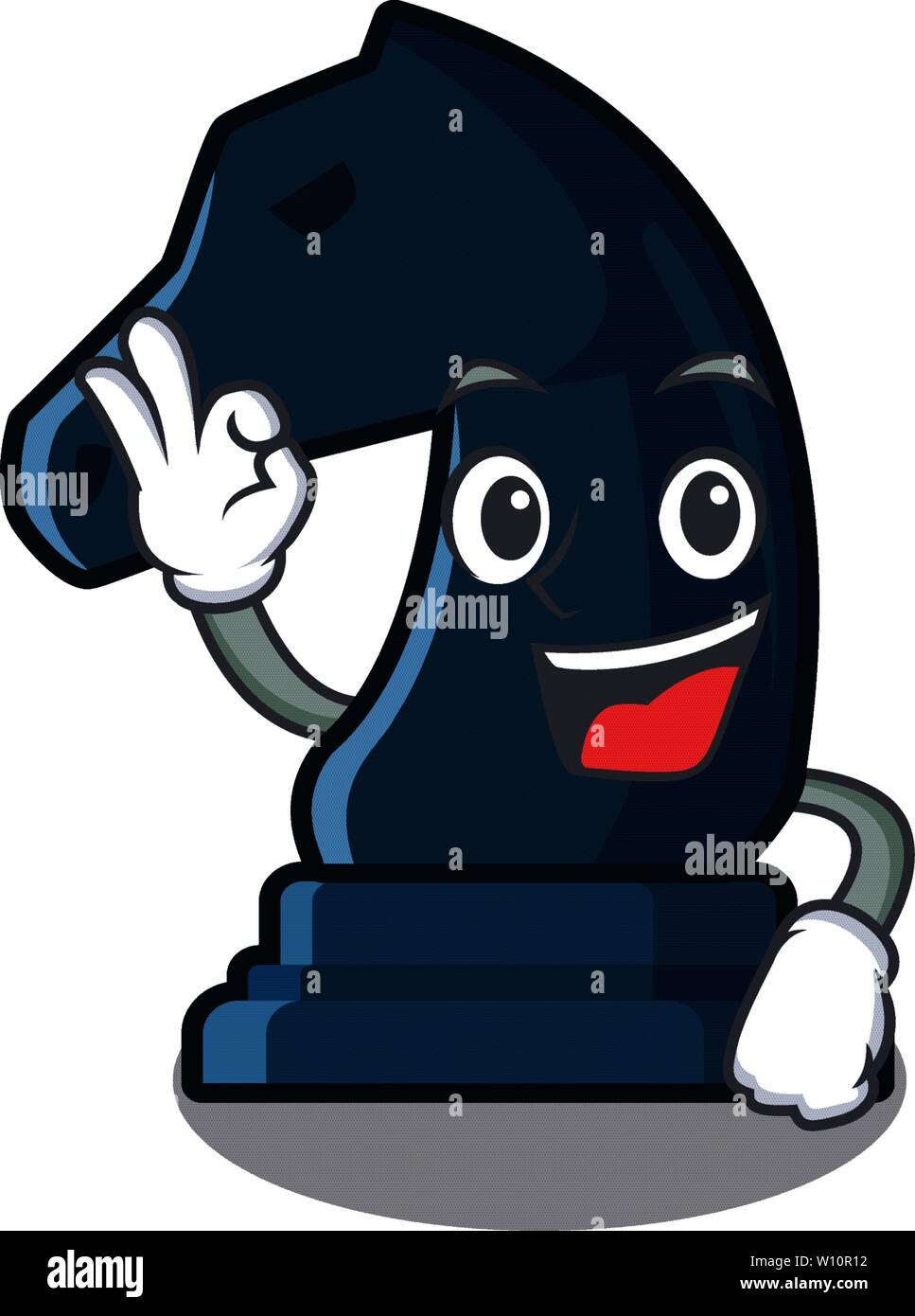 Okay chess knight next to cartoon table Stock Vector Image & Art - Alamy