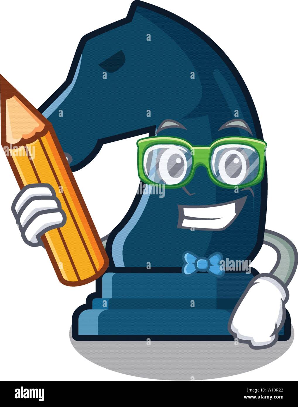 Student chess knight next to cartoon table Stock Vector Image & Art - Alamy