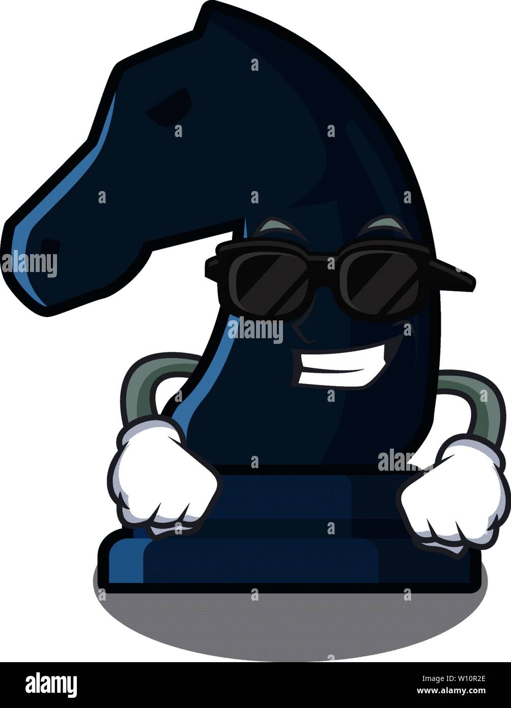 Super cool chess knight next to cartoon table Stock Vector Image & Art ...