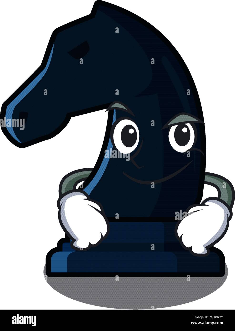 Smirking chess knight next to cartoon table Stock Vector Image & Art ...