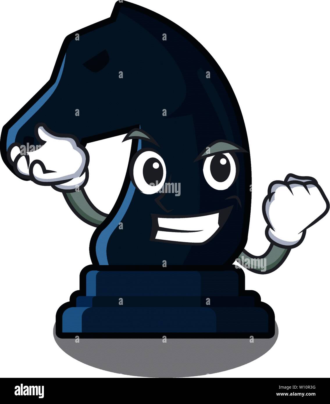 Successful chess knight next to cartoon table Stock Vector Image & Art ...