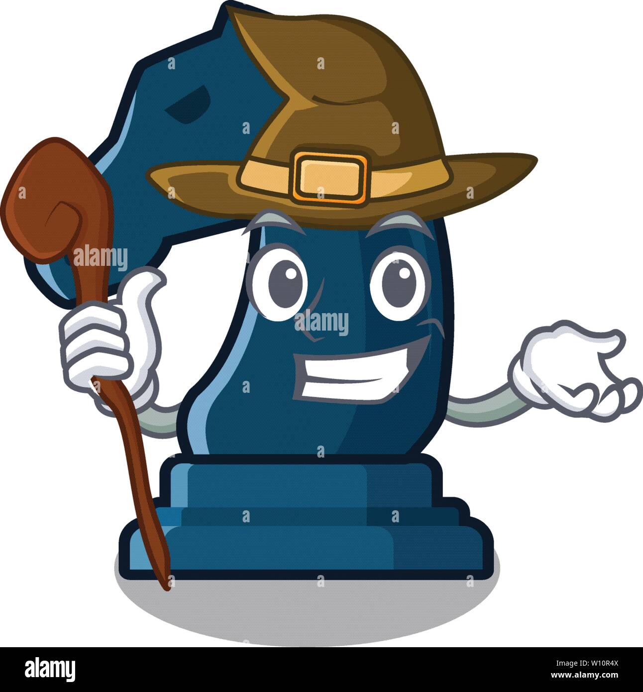 Witch chess knight isolated with the cartoon Stock Vector Image & Art ...