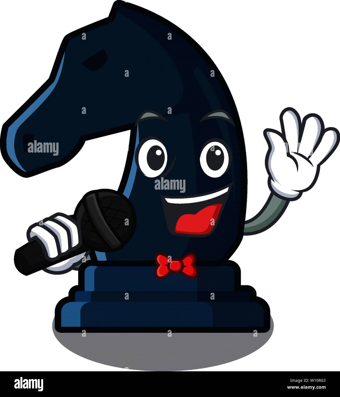 Singing chess knight isolated with the cartoon Stock Vector Image & Art ...