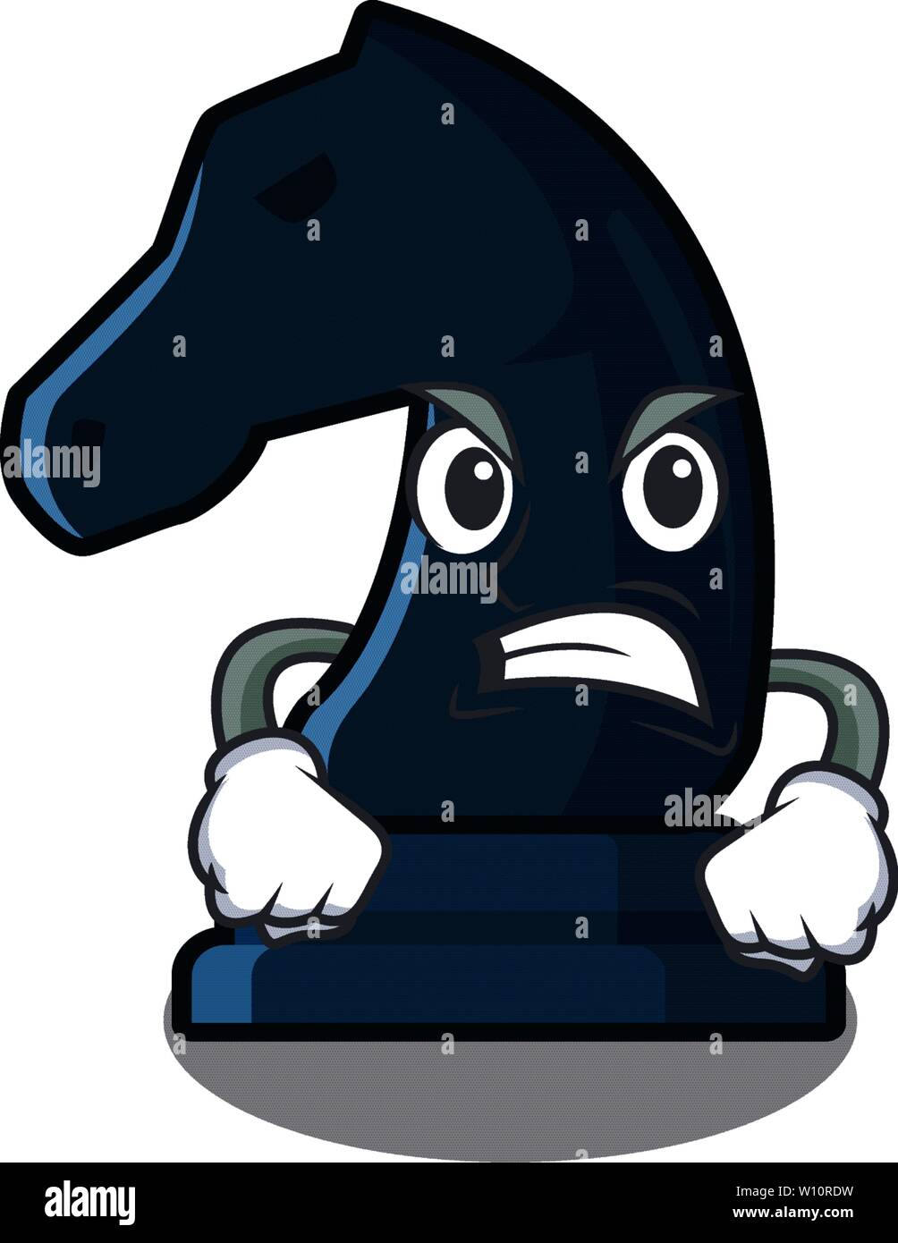 Angry chess knight isolated with the cartoon Stock Vector Image & Art ...