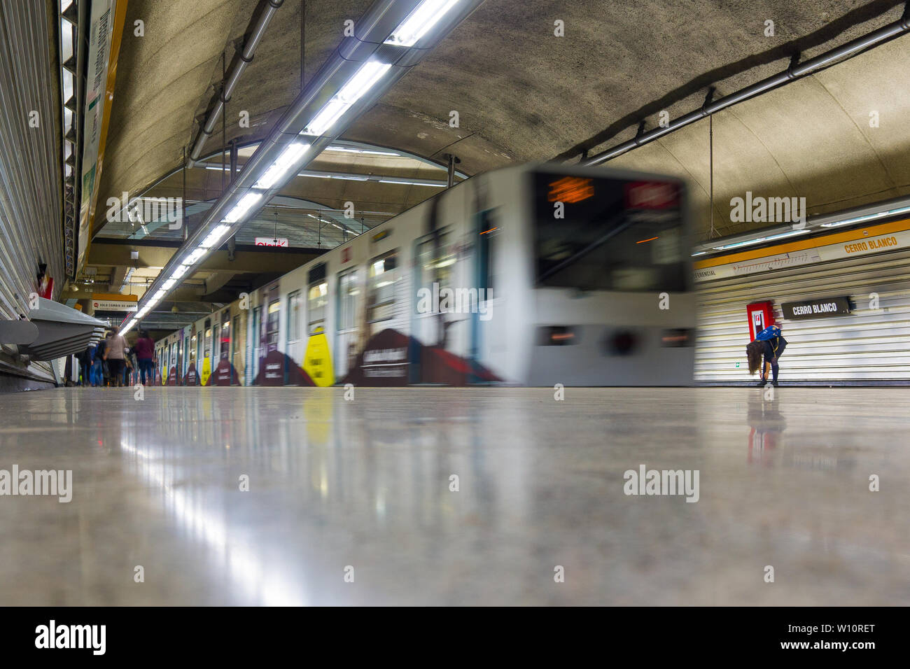 SANTIAGO, CHILE - APRIL 2016: A branded, Gabriela Mistral themed, NS74 ...