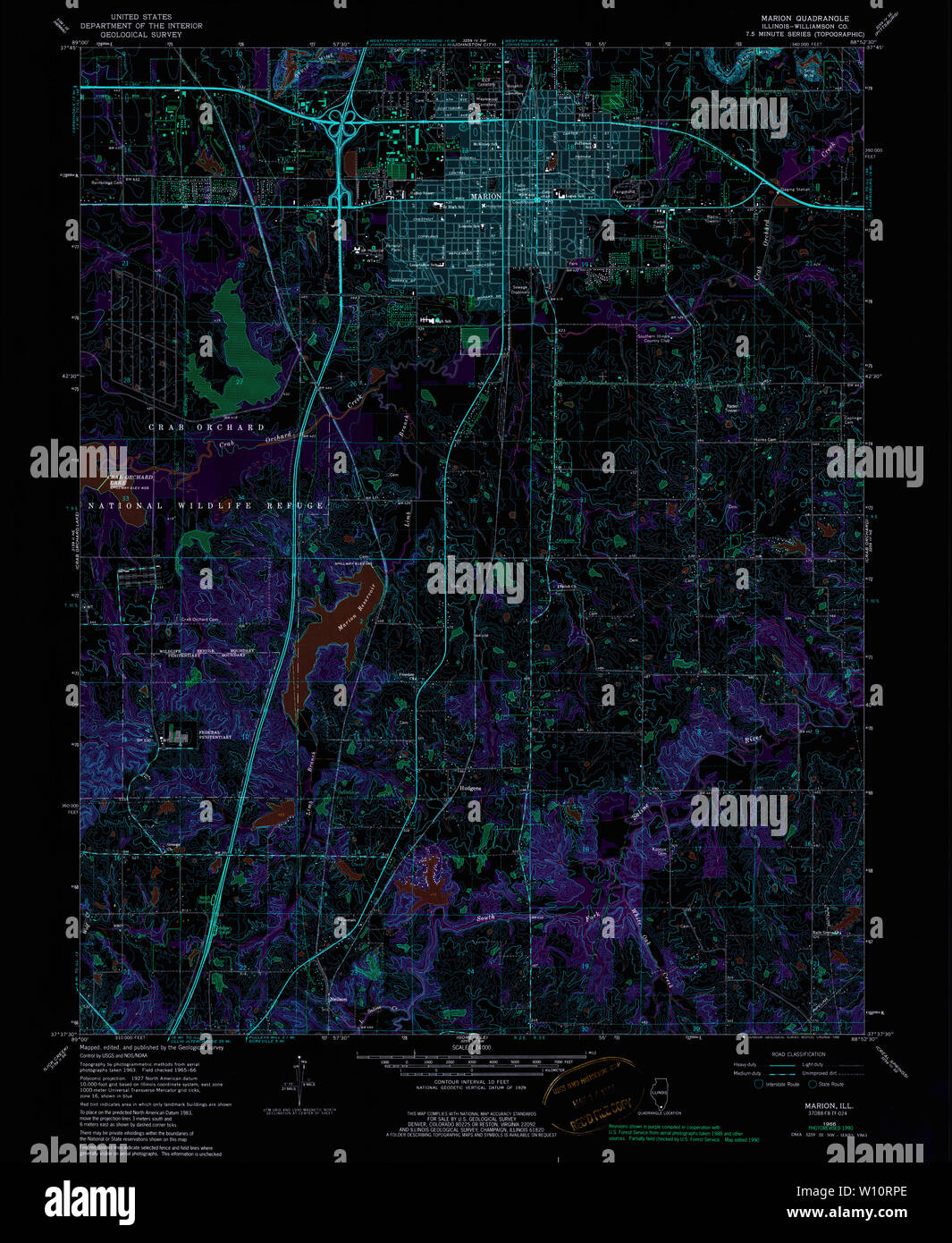 Marion illinois map hi-res stock photography and images - Alamy