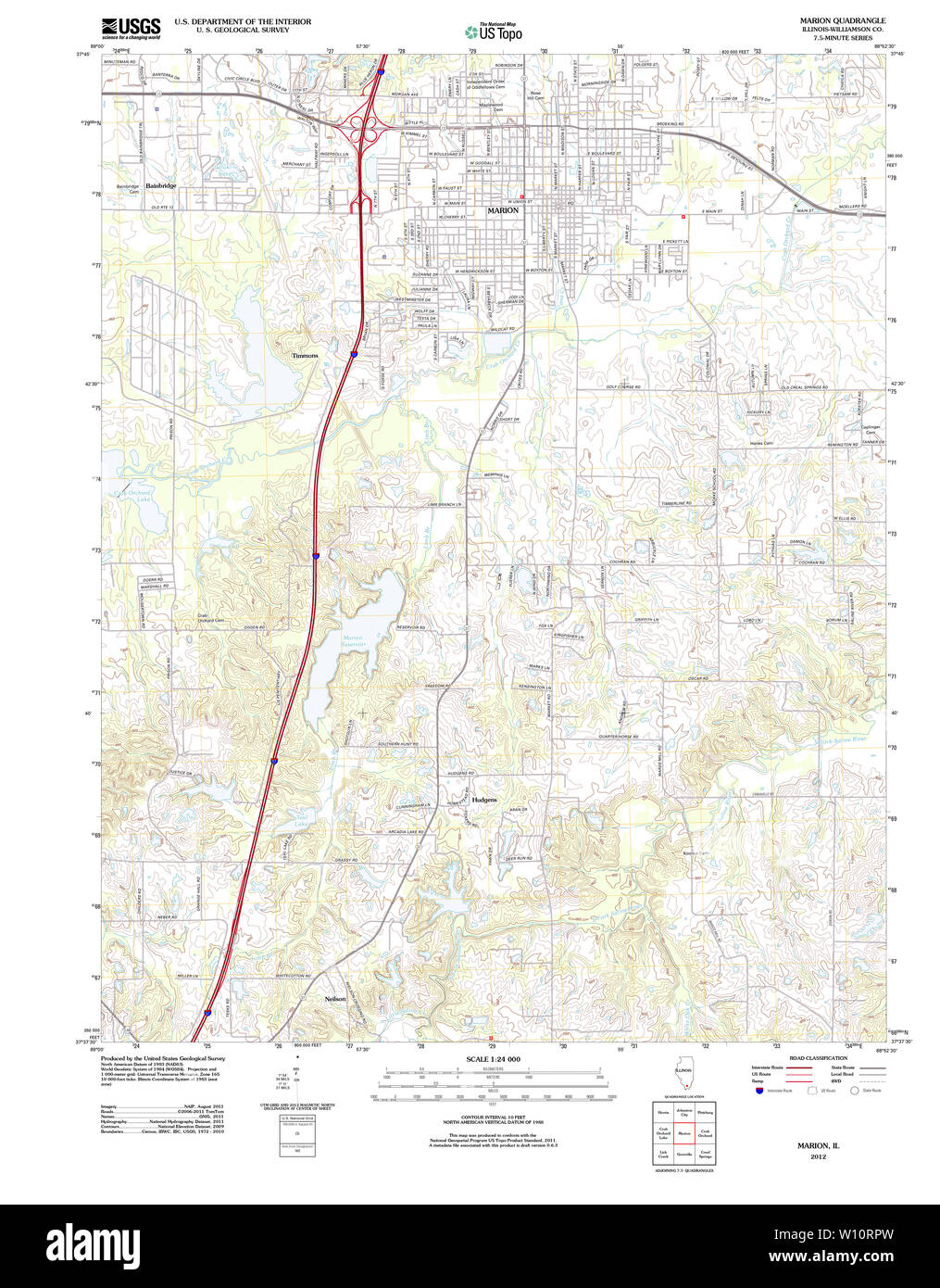 Marion illinois map hi-res stock photography and images - Alamy