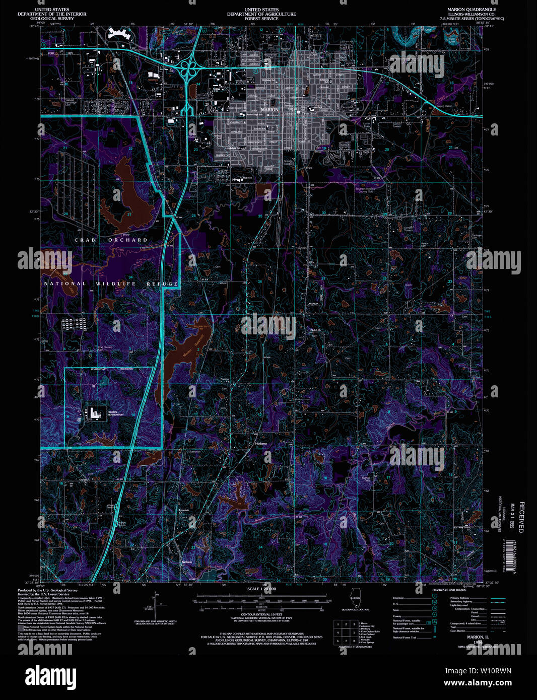 Marion illinois map hi-res stock photography and images - Alamy