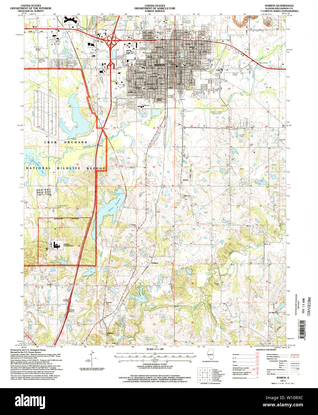 Marion illinois map hi-res stock photography and images - Alamy
