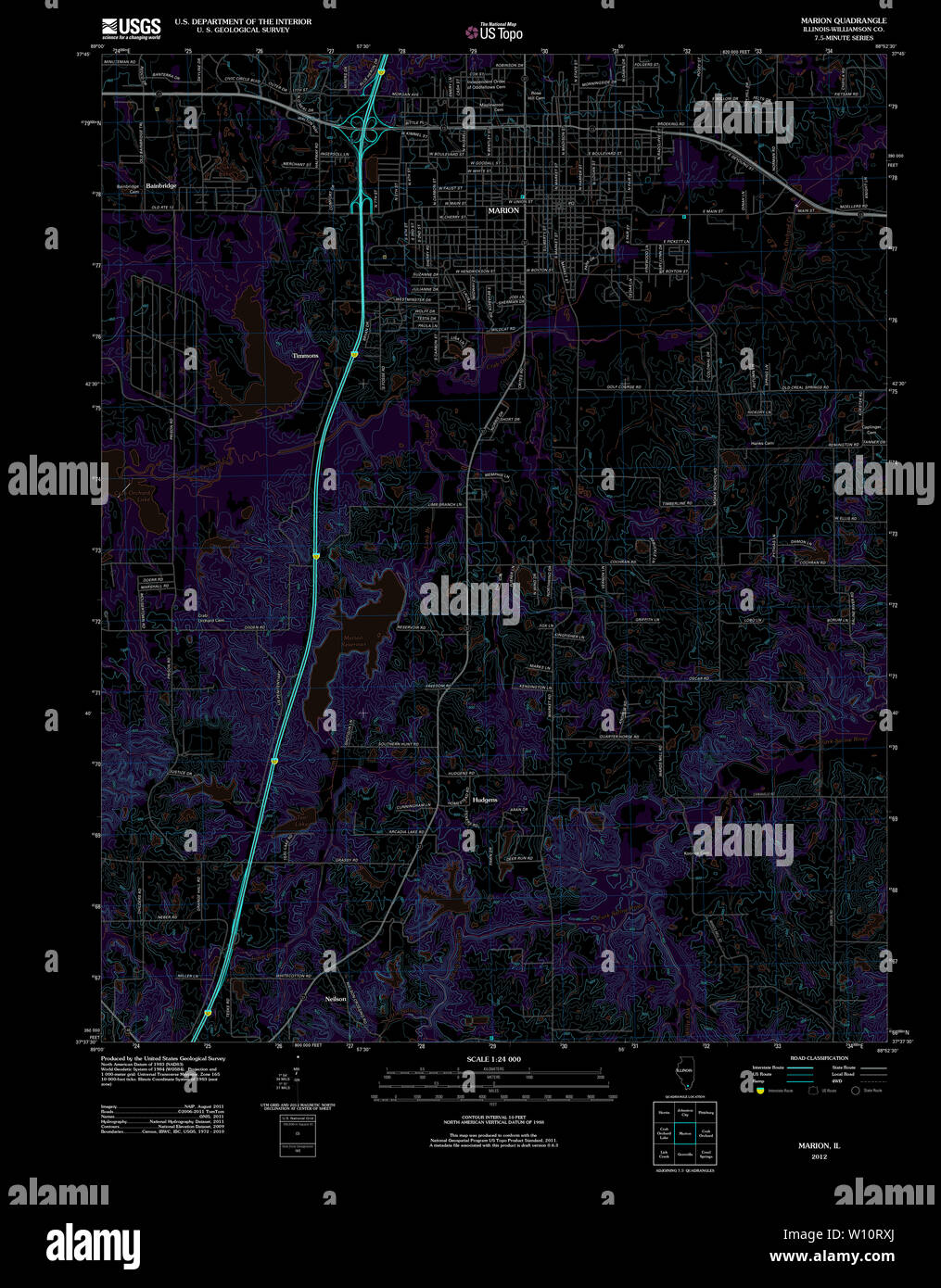 Marion illinois map hi-res stock photography and images - Alamy