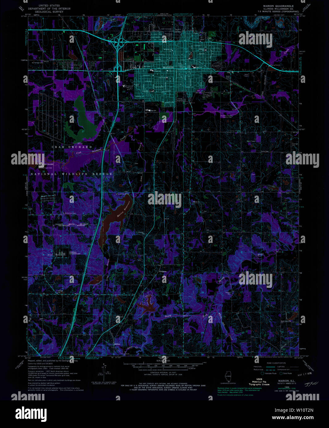 Marion illinois map hi-res stock photography and images - Alamy