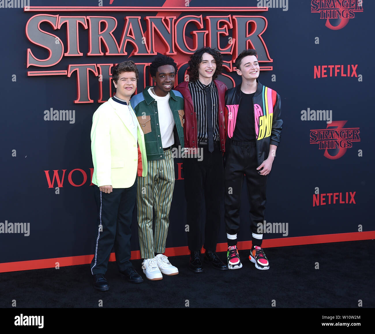 June 28, 2019 - Santa Monica, California, U.S. - Gaten Matarazzo, Caleb McLaughlin, Finn ...