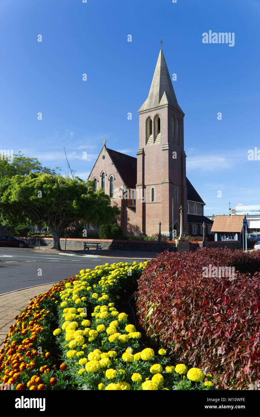 The church consists of a large red brick building with tiled gable roof ...