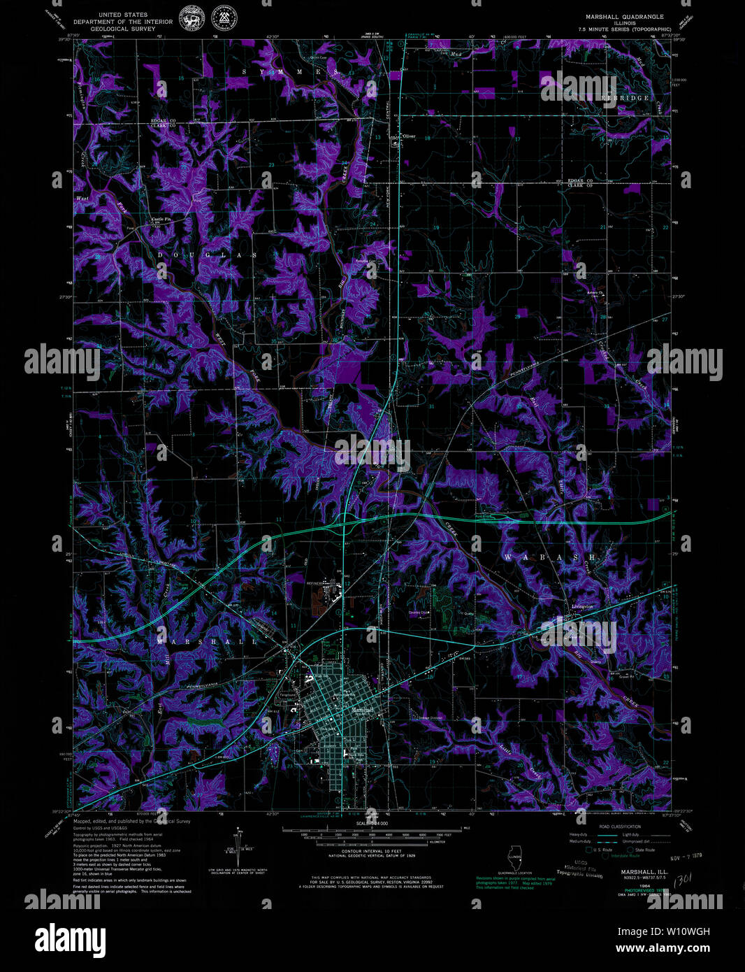 Marshall illinois map hi-res stock photography and images - Alamy