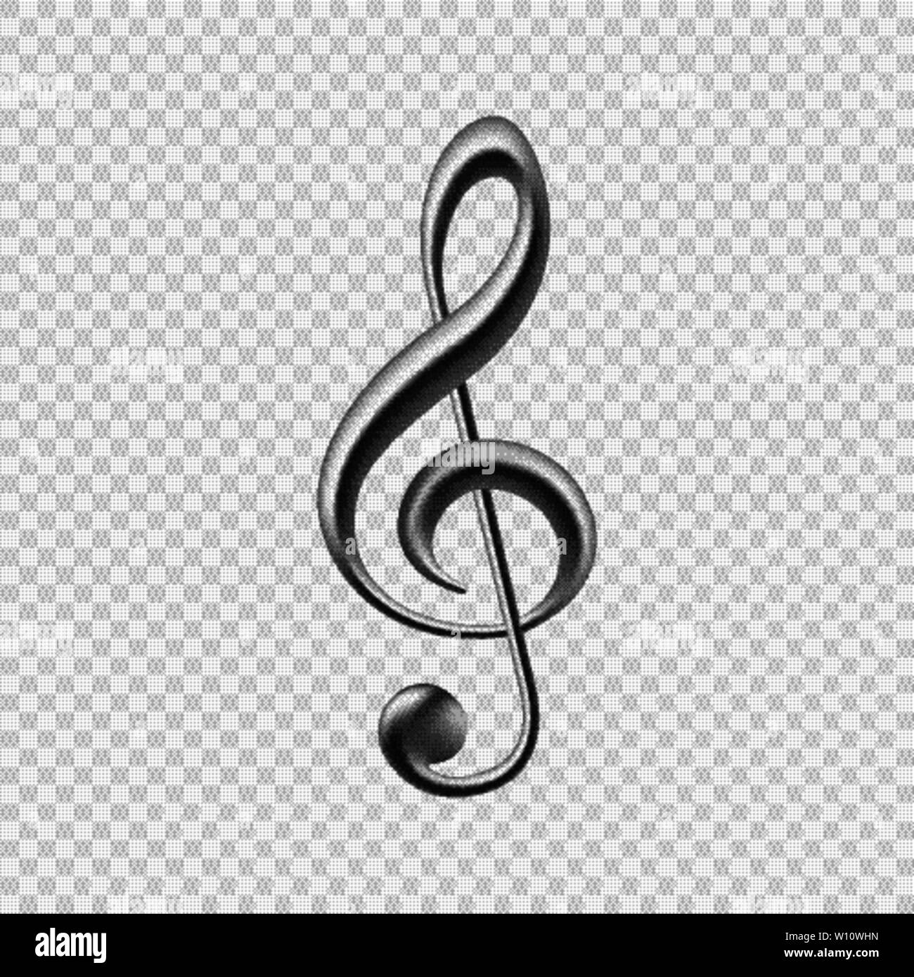 Realistic silver metallic note symbol isolated . Template for your ...