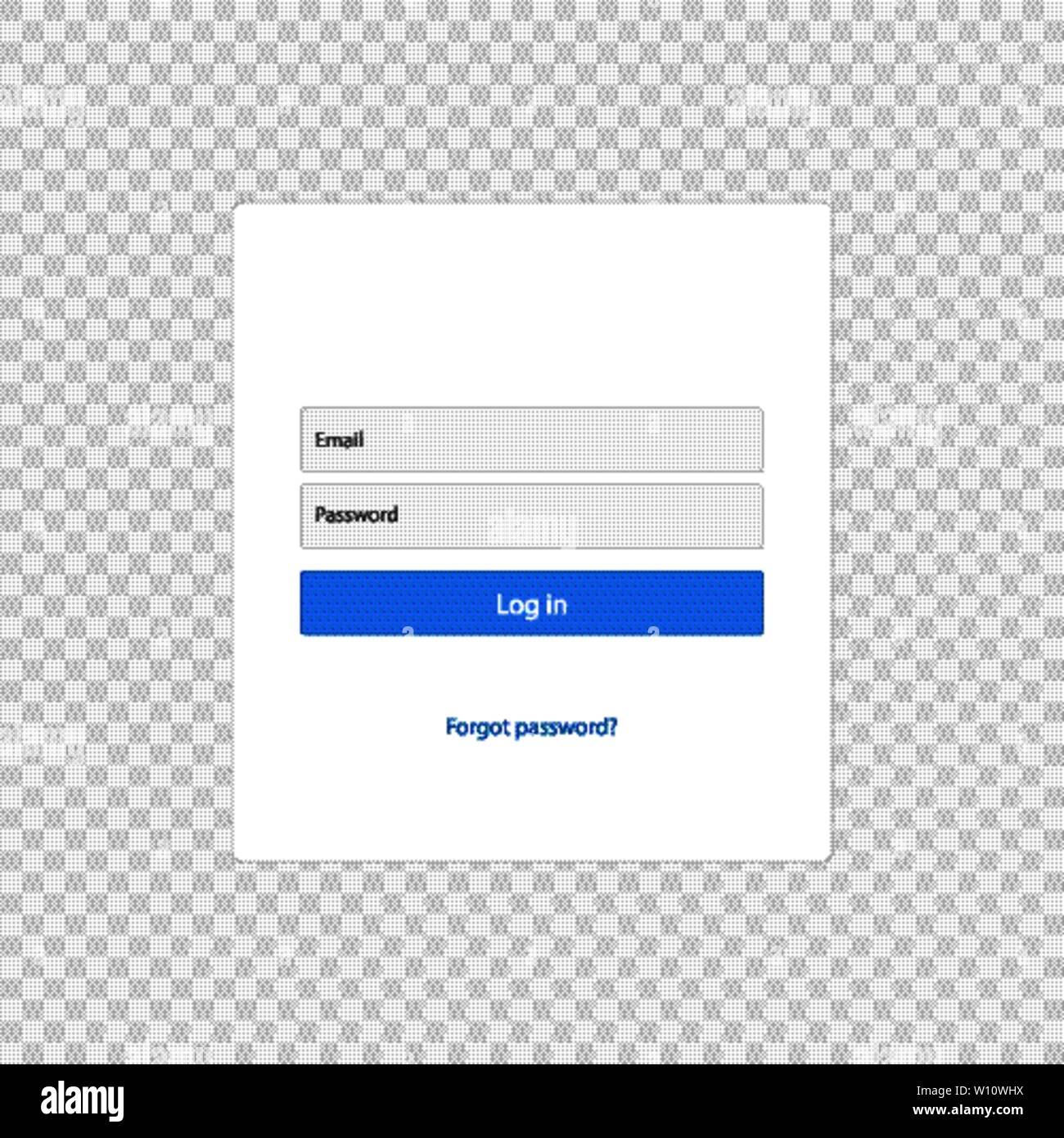 Login form page template isolated . Template for your design Stock ...