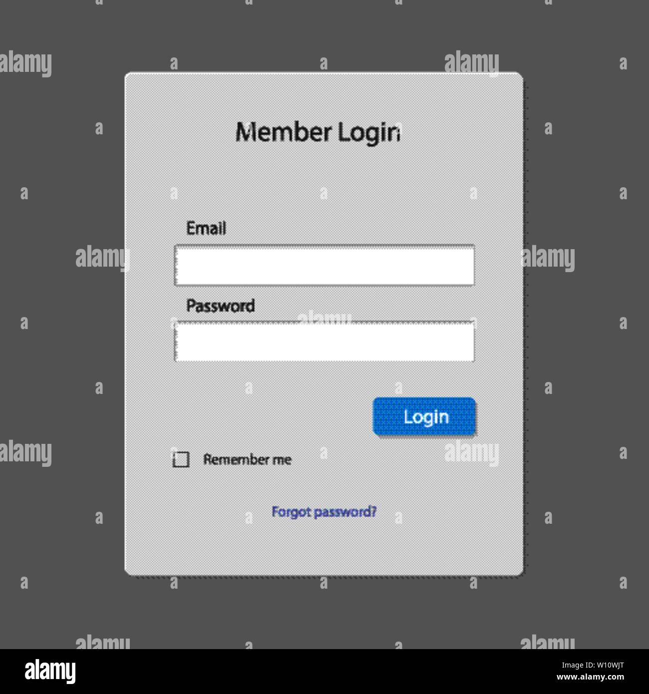 Create user form ui template Stock Vector Images - Alamy