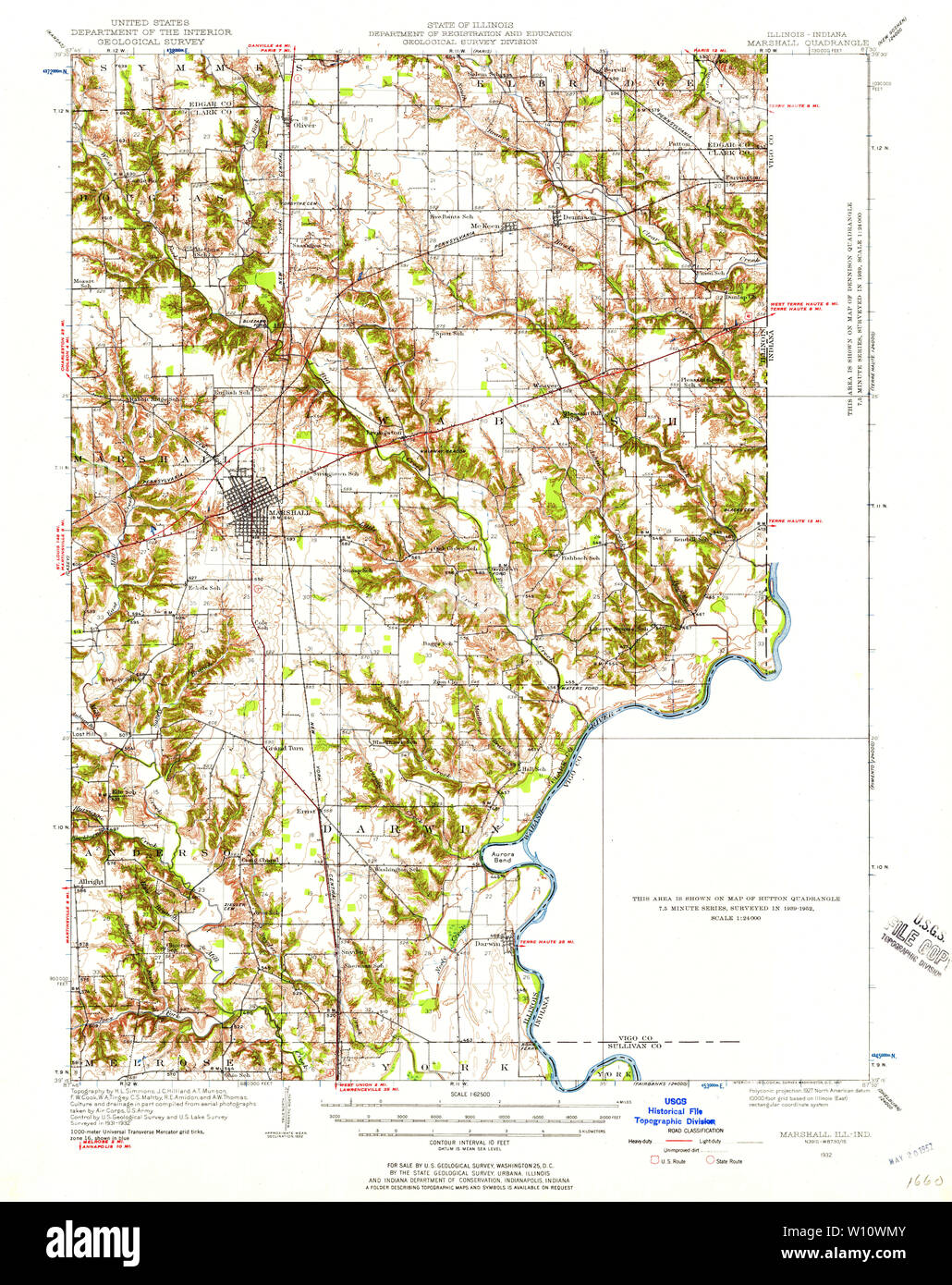 Marshall illinois map hi-res stock photography and images - Alamy