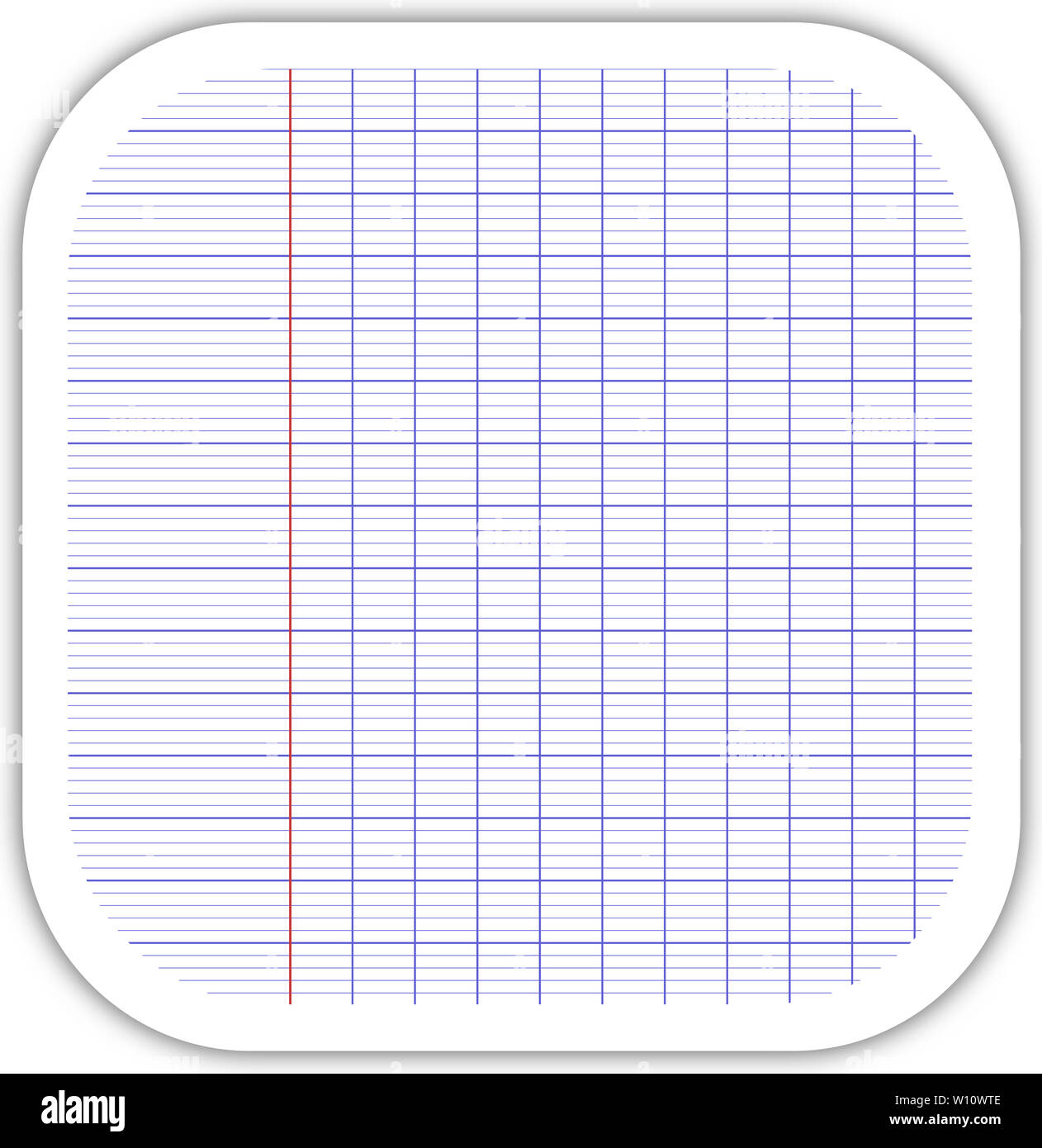 Class notebook sheet icon Stock Photo - Alamy