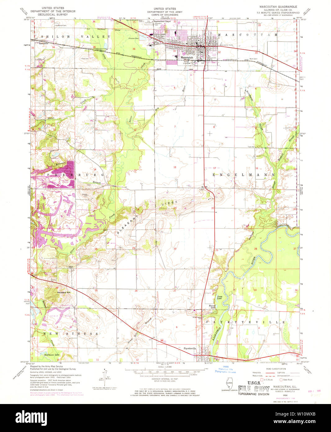 Mascoutah map hi-res stock photography and images - Alamy
