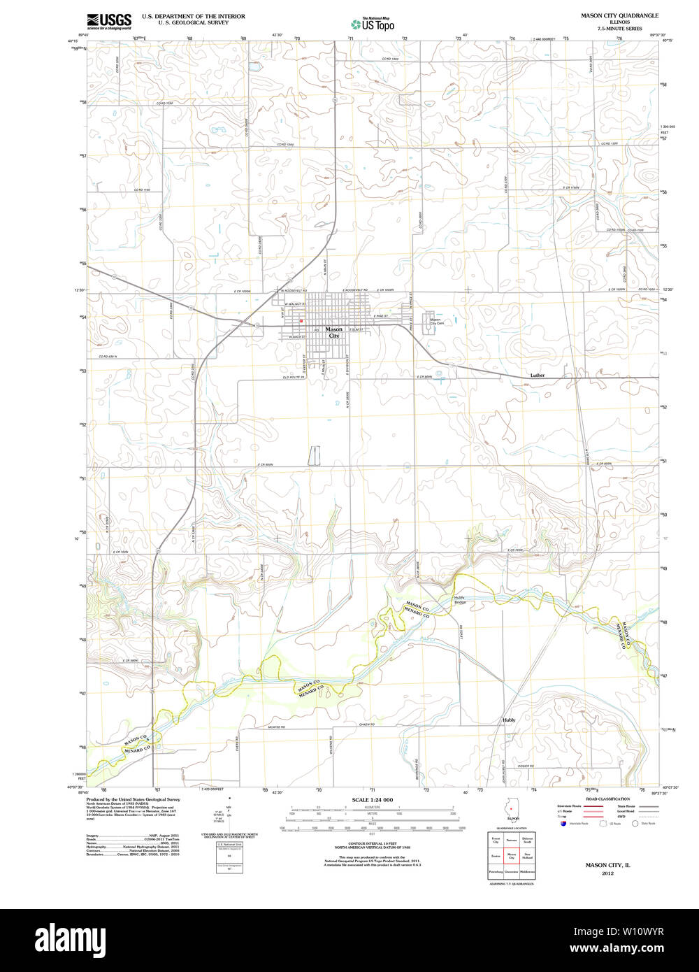 Mason illinois map hi-res stock photography and images - Alamy