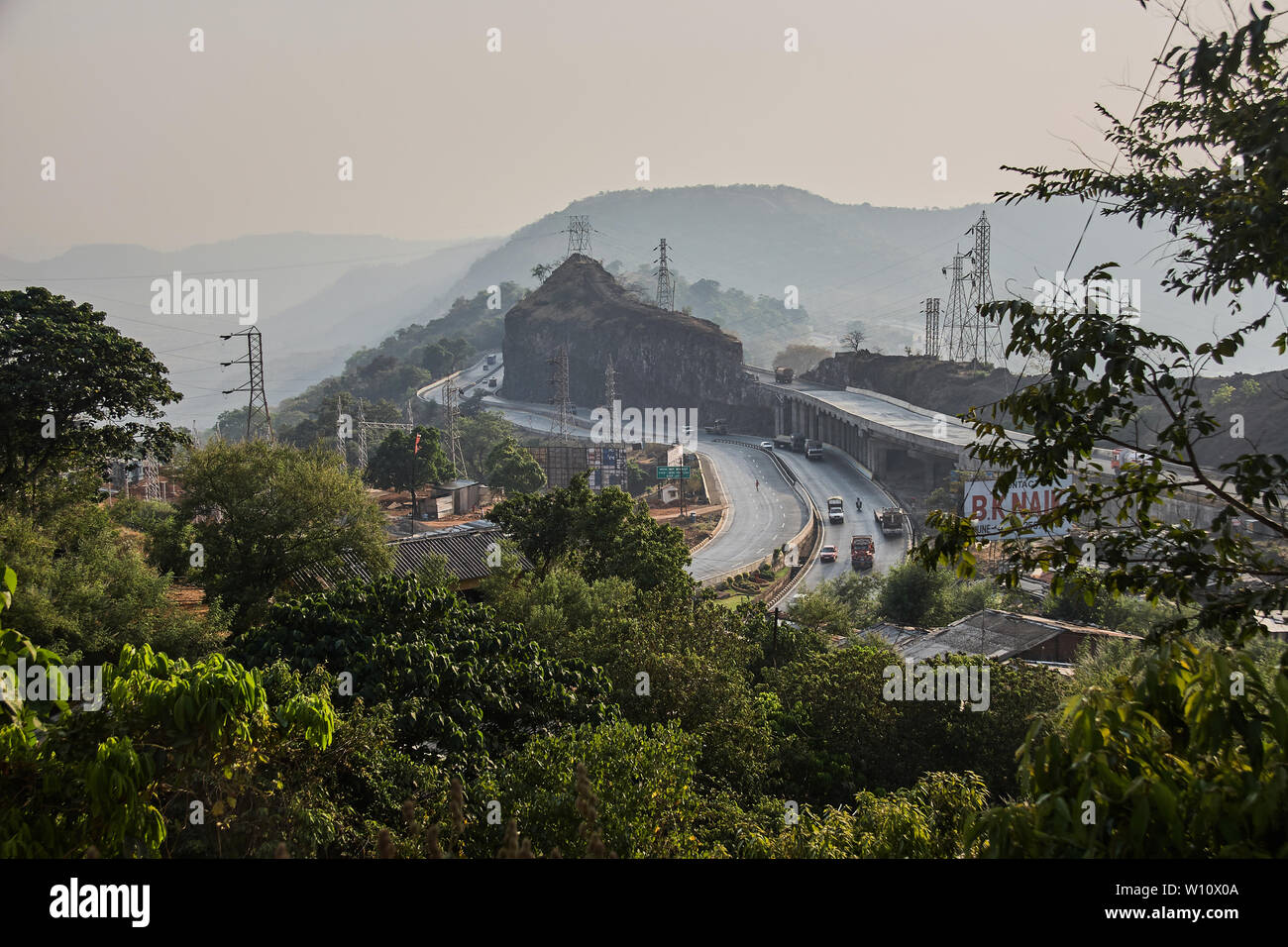 Mumbai-pune expressway from Khandala ghat 14 Mar 2005. The expressway ...