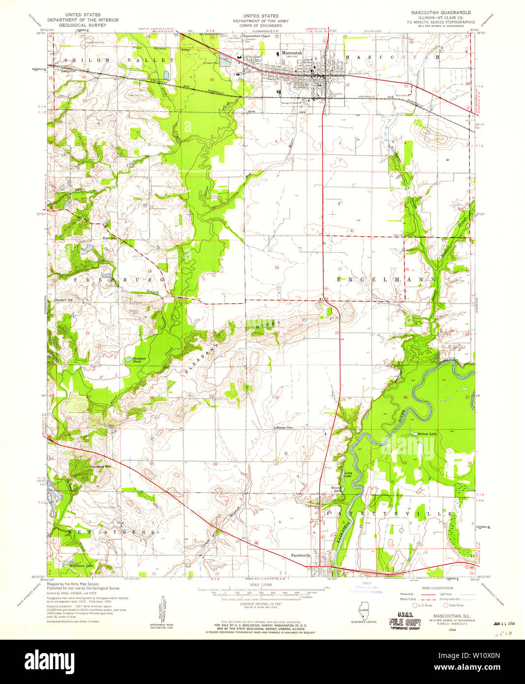 Mascoutah map hi-res stock photography and images - Alamy