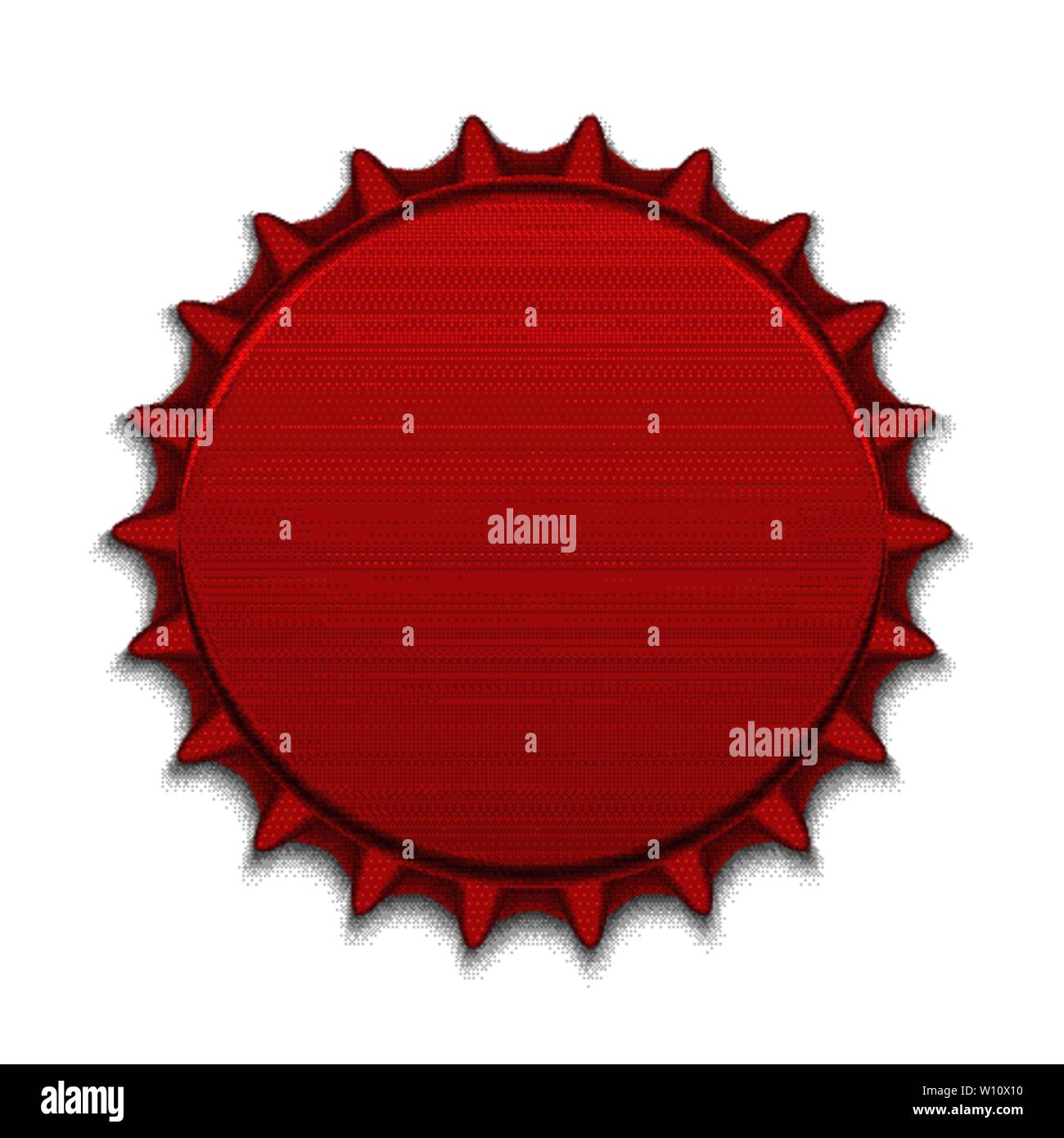 Red bottle cap on white background. Top view Stock Vector Image & Art ...