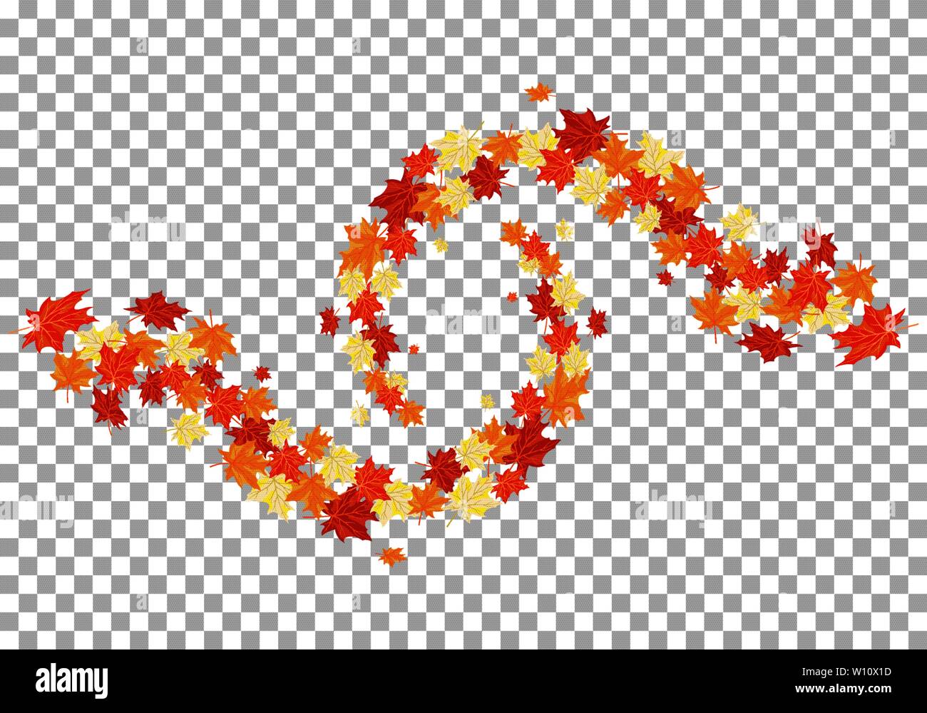 Autumn maples falling leaves background. Vector illustration Stock ...