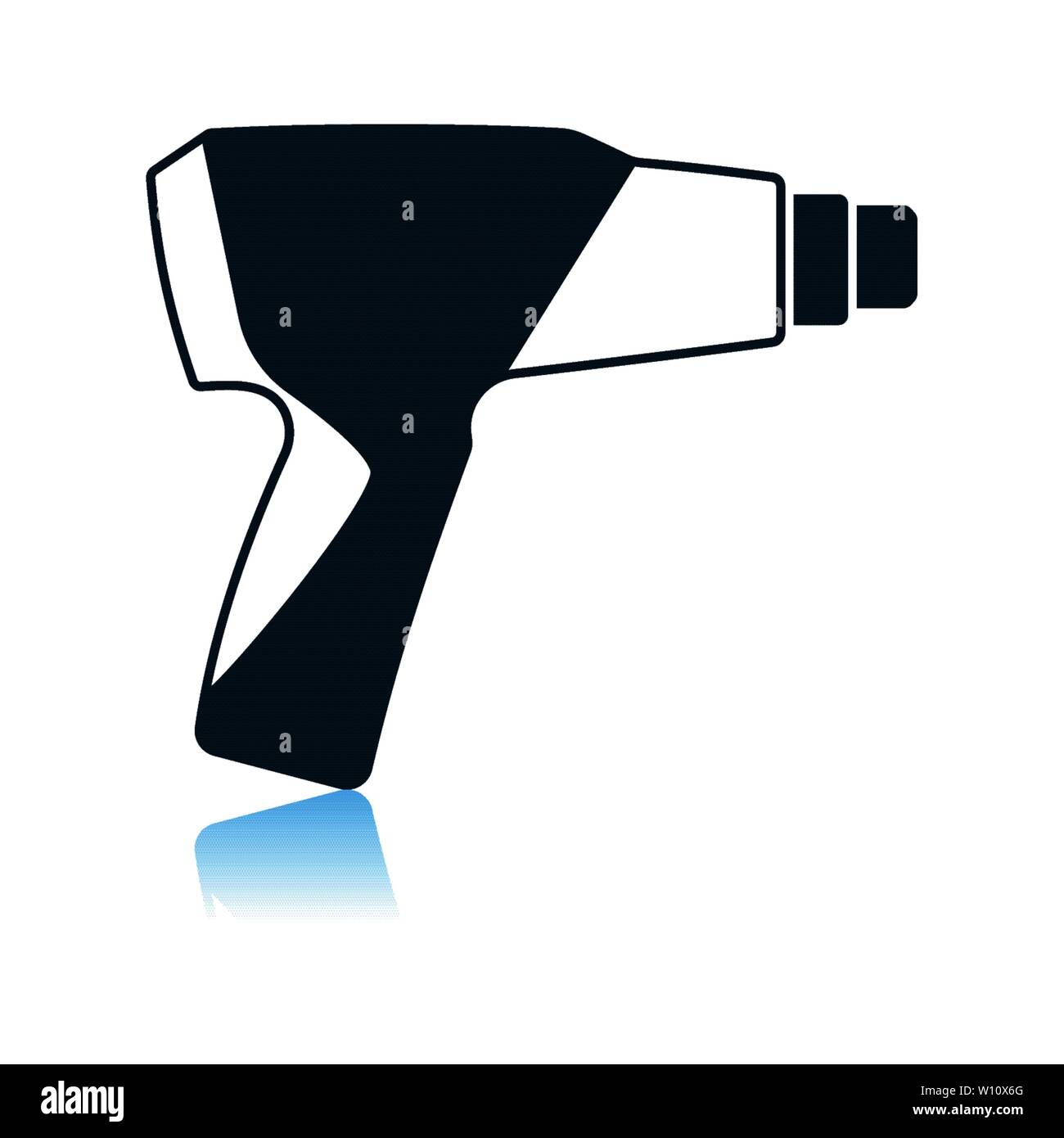 Electric Industrial Dryer Icon. Shadow Reflection Design. Vector ...