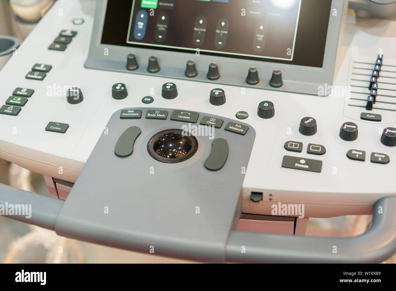 Interior of hospital room with ultrasound machine. Interior of ...