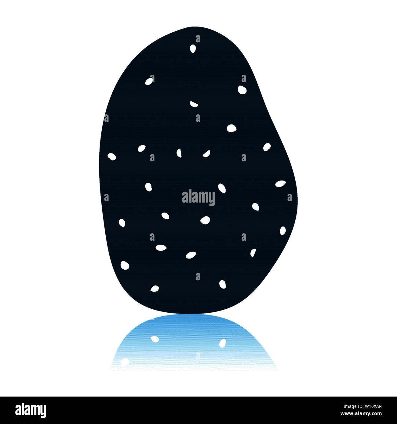 Potato Icon. Shadow Reflection Design. Vector Illustration Stock Vector ...